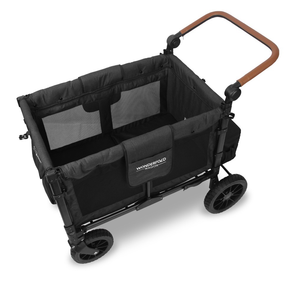 Wonderfold W4 Luxe Quad Wagon Volcanic Black | Double Prams | Baby ...
