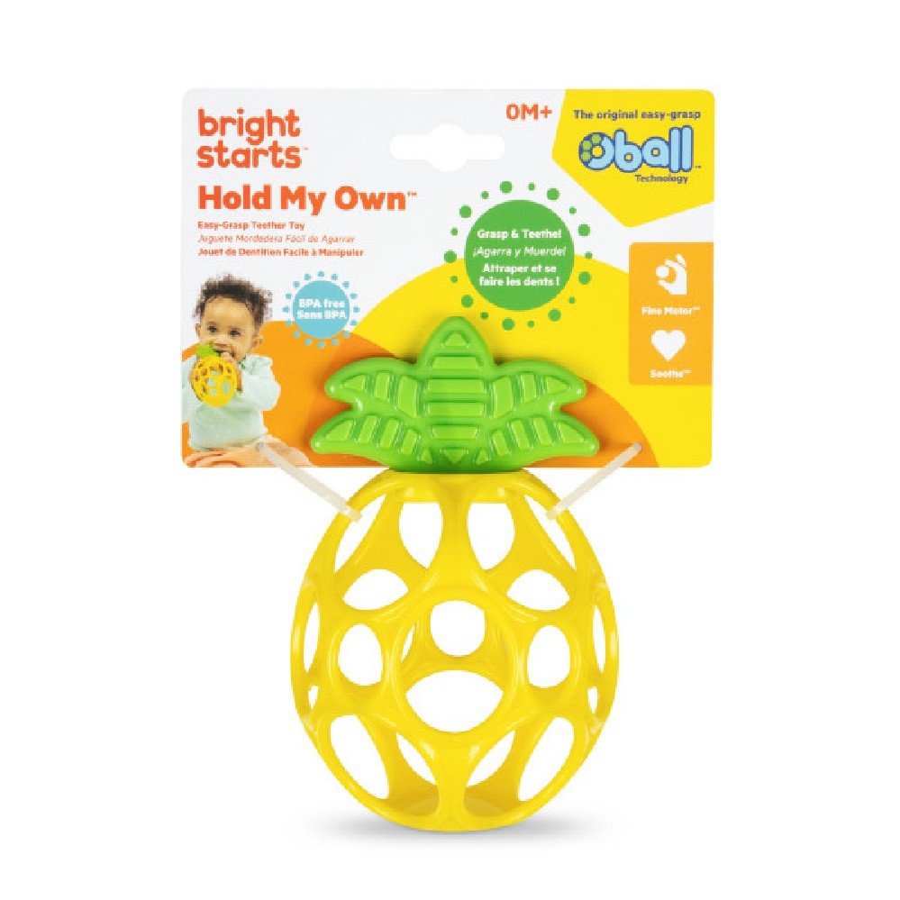 Oball Hold My Own Easy Grasp Teether Toy Pineapple | Interactive Toys ...