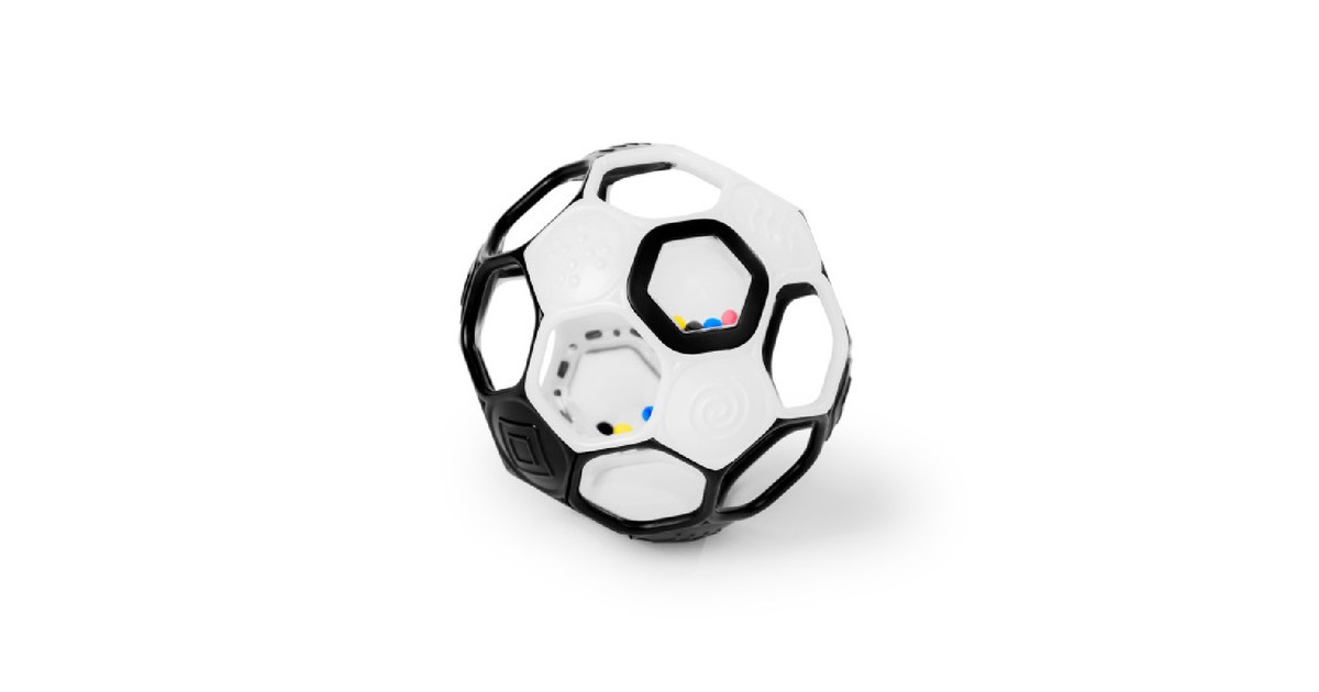 Oball Grippin Goals Rattle Ball Black & White | Baby Bunting AU