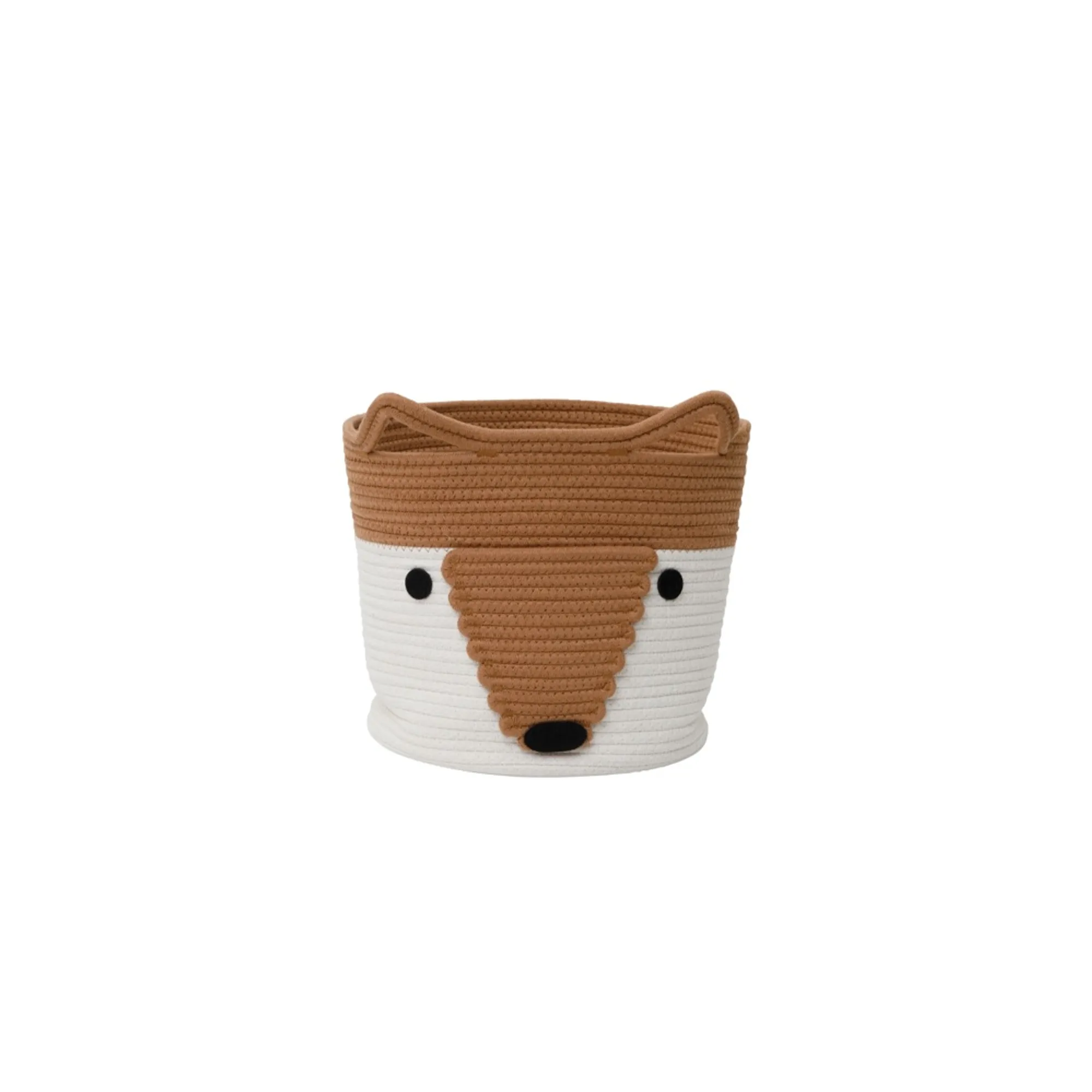 Bilbi Rope Basket Fox Brown/White Large | Baby Bunting AU