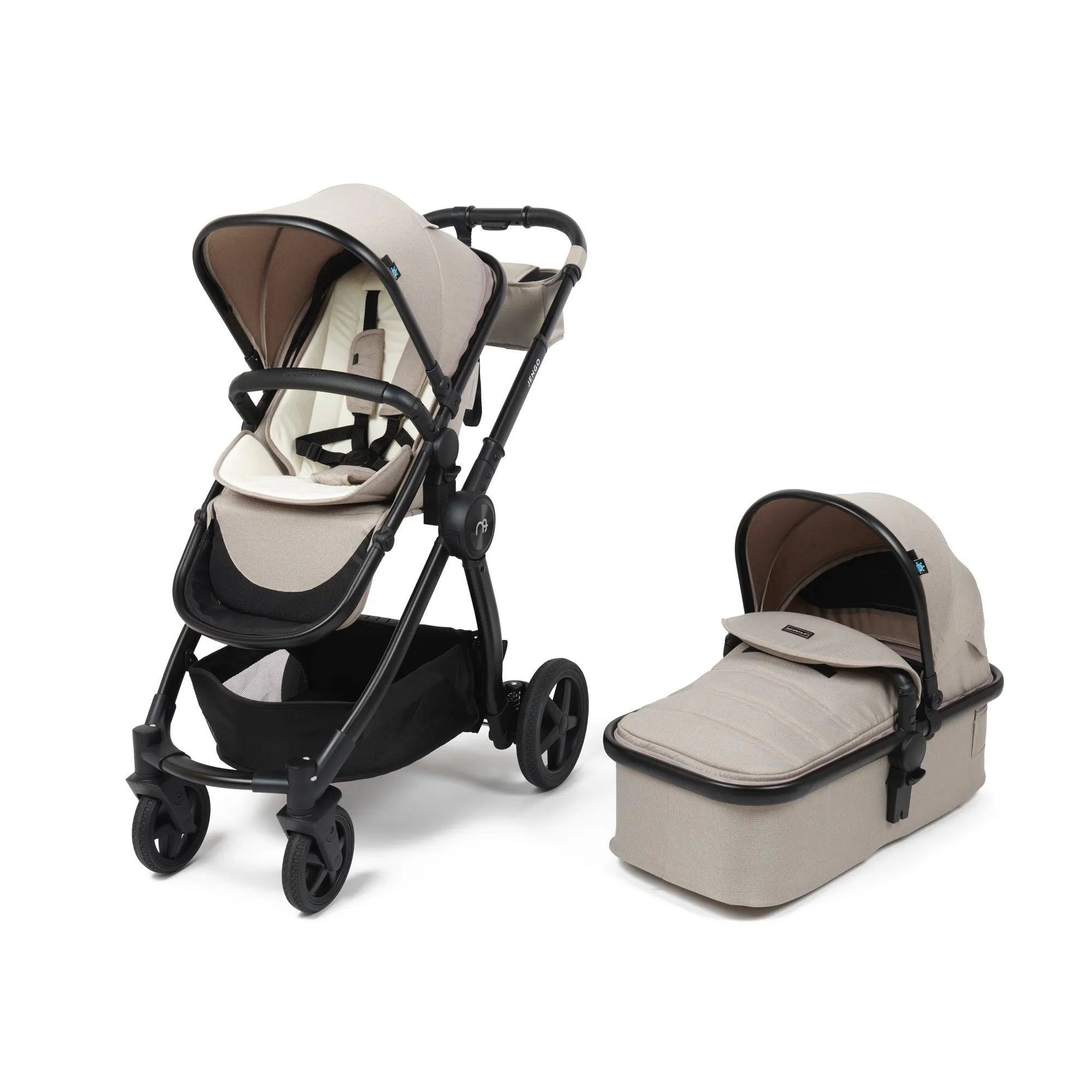 Jengo Panorama XTI Pram And Bassinet Almond | Baby Bunting AU
