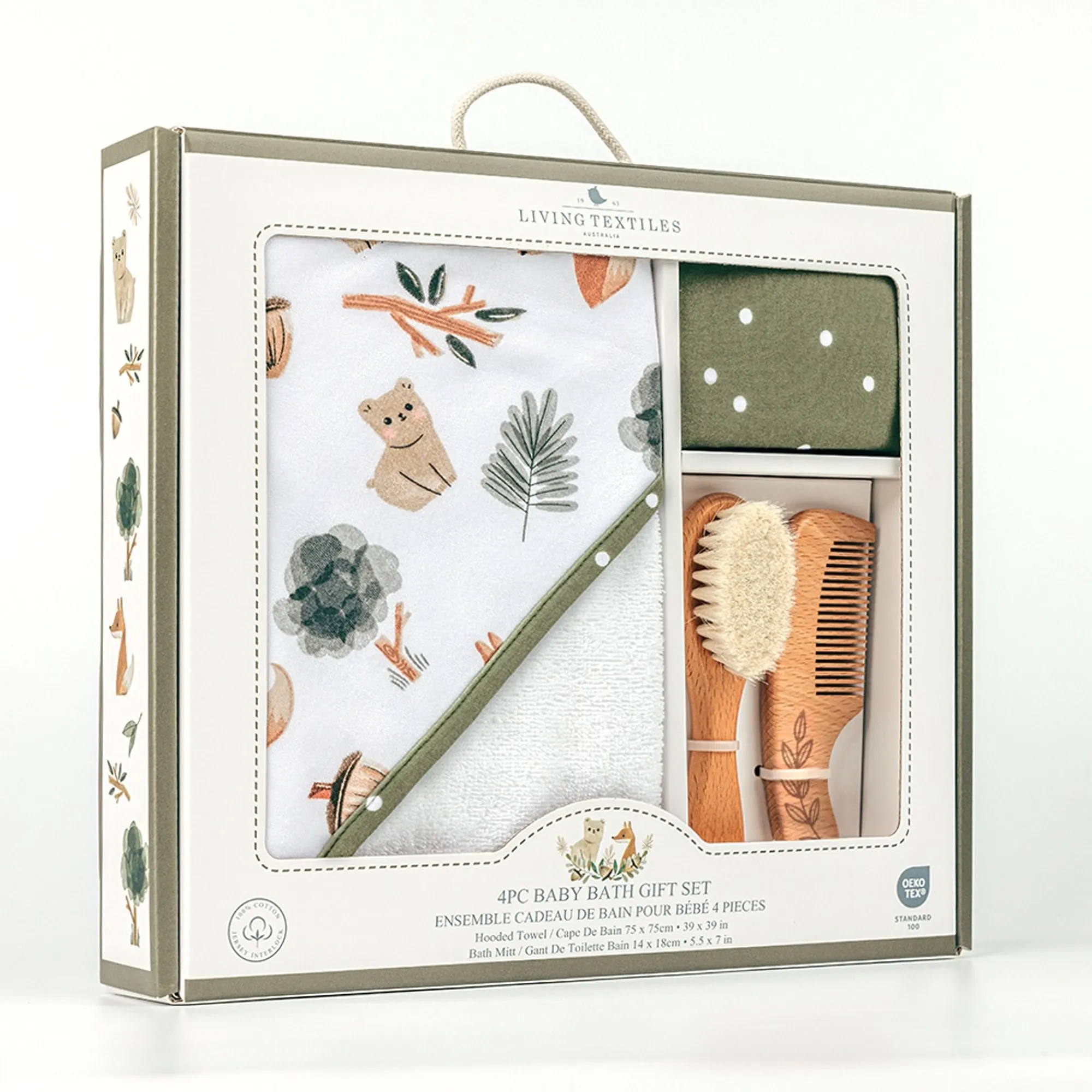 Living Textiles Bath Gift Set 4 Piece Set Forest Retreat | Baby Bunting AU