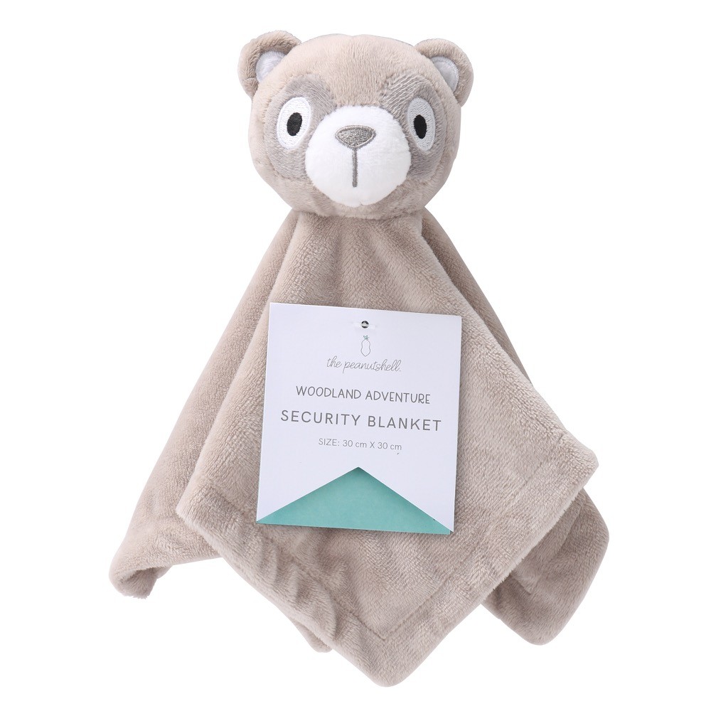Peanut Shell Secrty Blanket Raccoon Woodland Adventure | Security ...