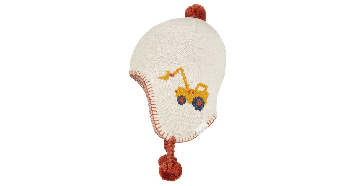 Toshi Beanie Earmuff Earthmover Cream | Baby Bunting AU