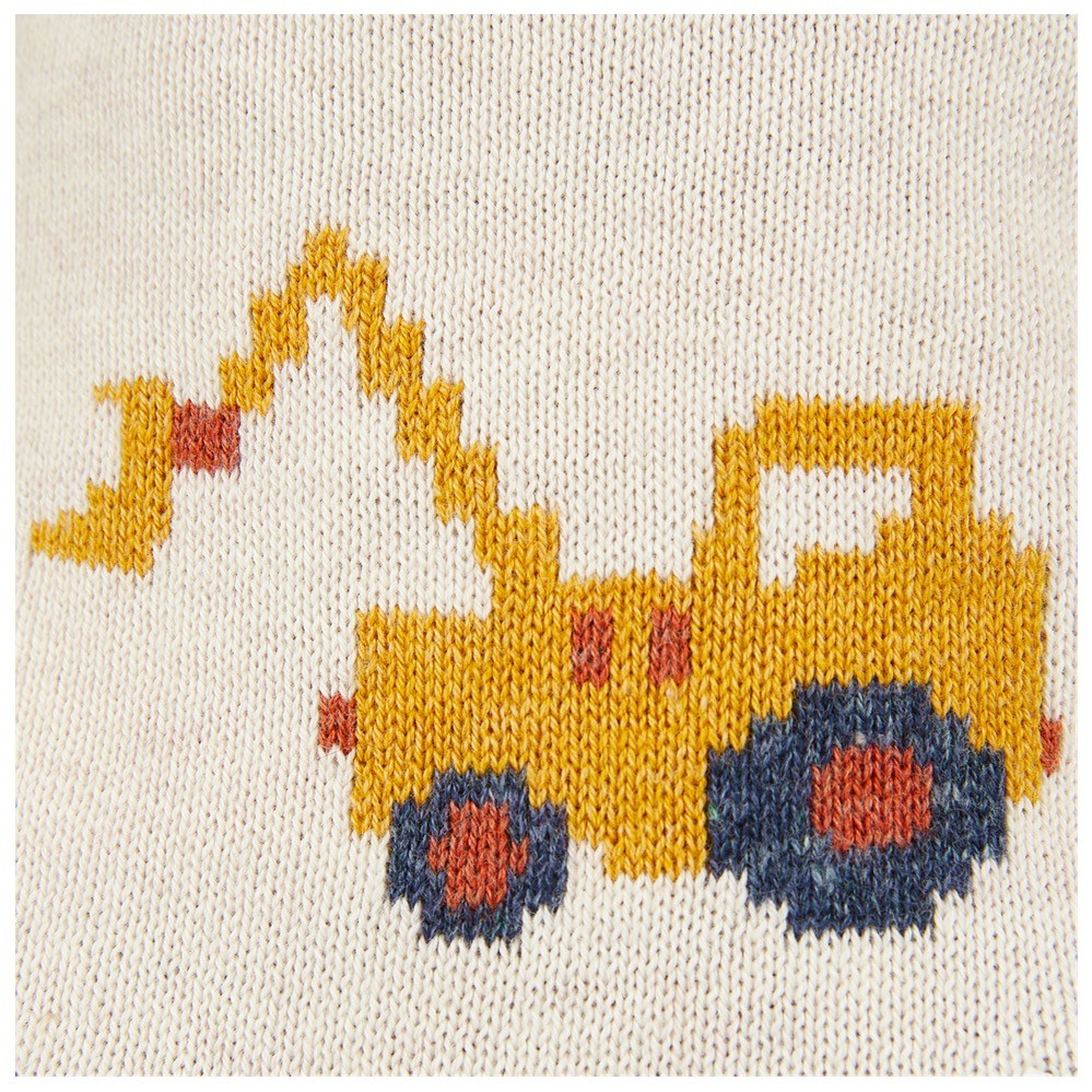 Toshi Beanie Earmuff Earthmover Cream | Baby Earmuffs | Baby Bunting AU