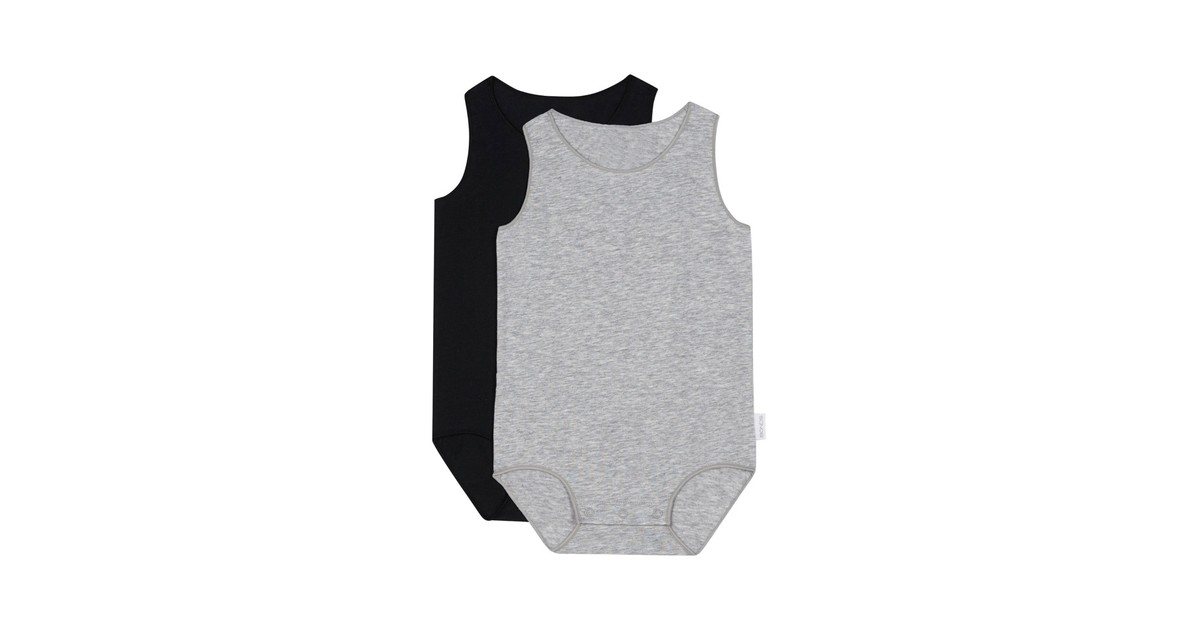 Bonds 2 Pack Singletsuit Black/Grey | Baby Bunting AU