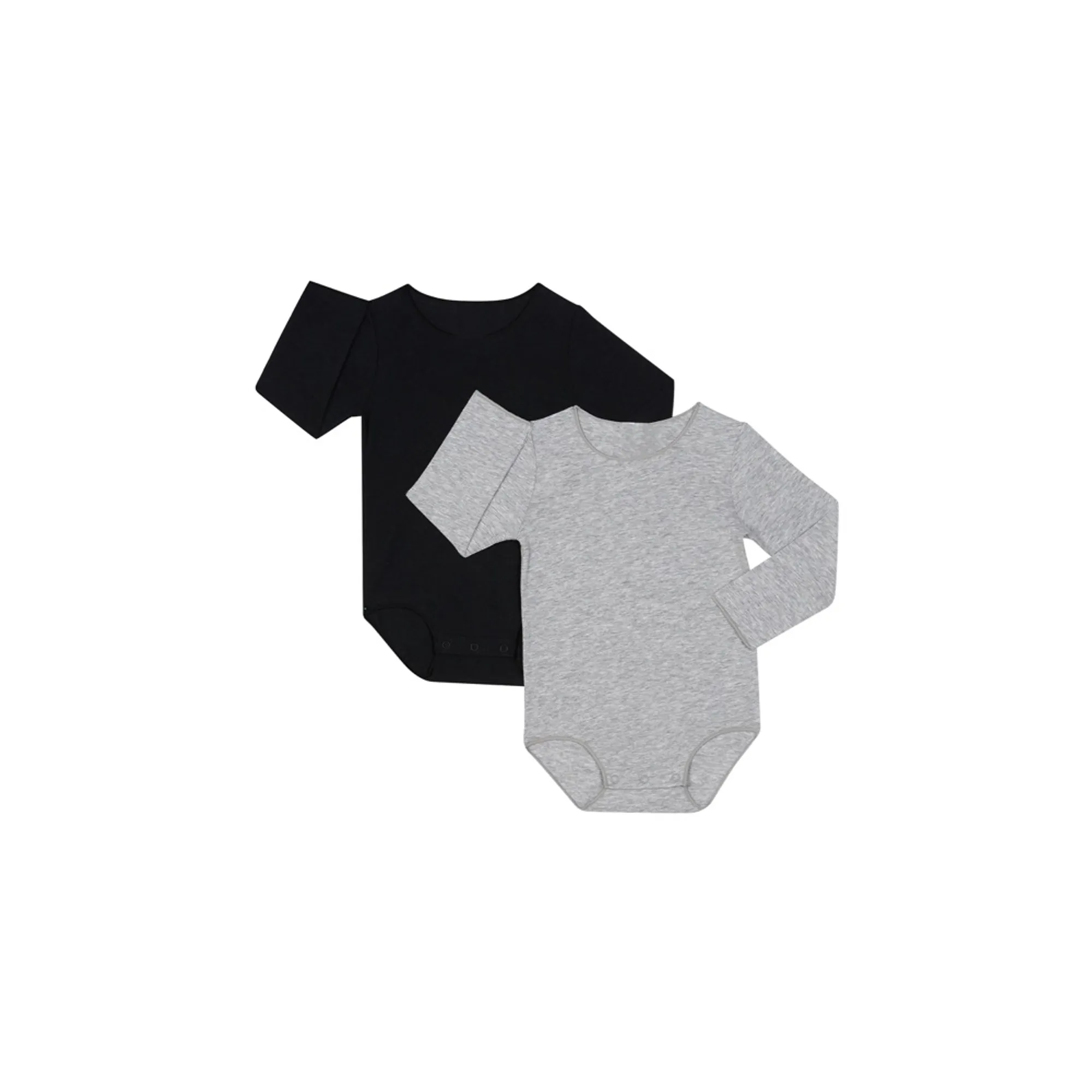 Bonds 2 Pack Bodysuit Long Sleeve Black/Grey | Baby Bunting AU
