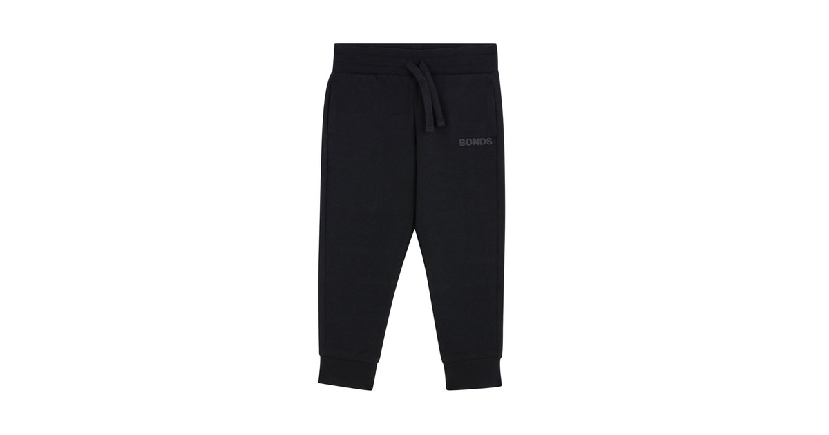 Bonds Trackie Tech Pants Black | Baby Bunting AU