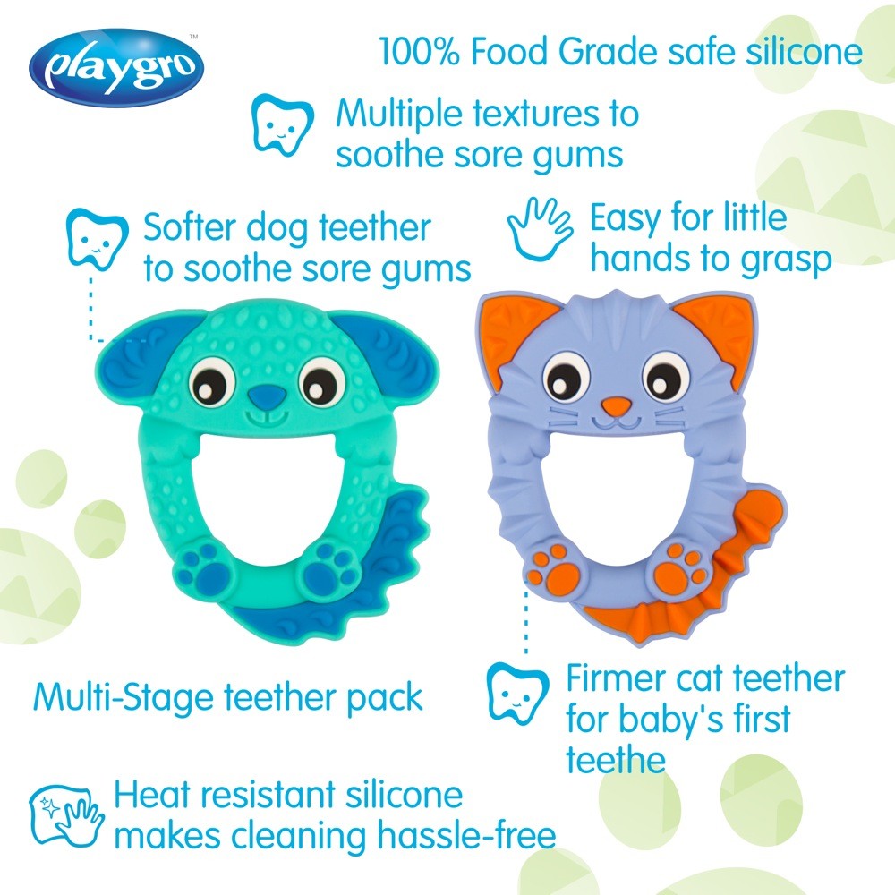 Playgro Soothe And Chew Silicone Teethers | Interactive Toys | Baby ...