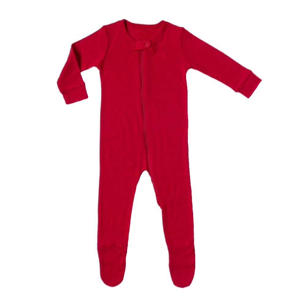 Merino Baby Coverall Red | Baby Onesies | Baby Bunting AU