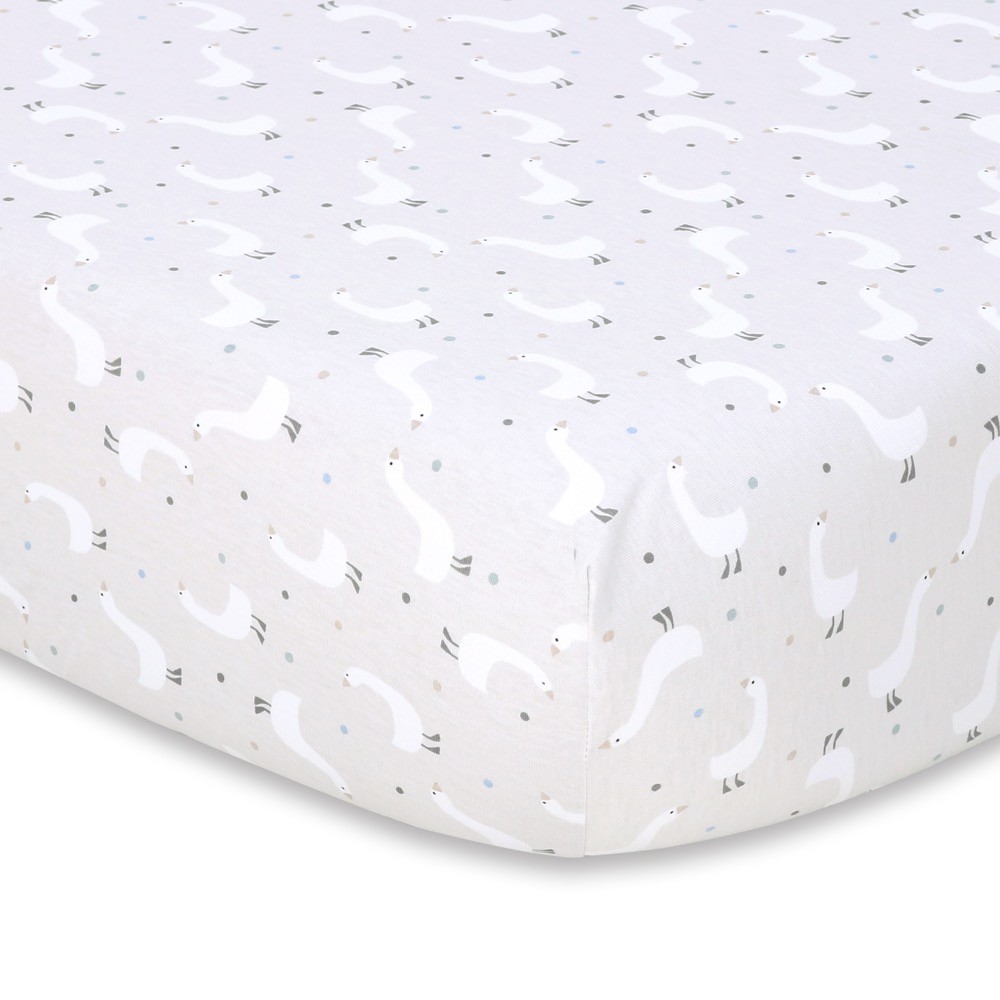 Bilbi Cot Sheet Jersey Duck Natural | Cot | Baby Bunting NZ