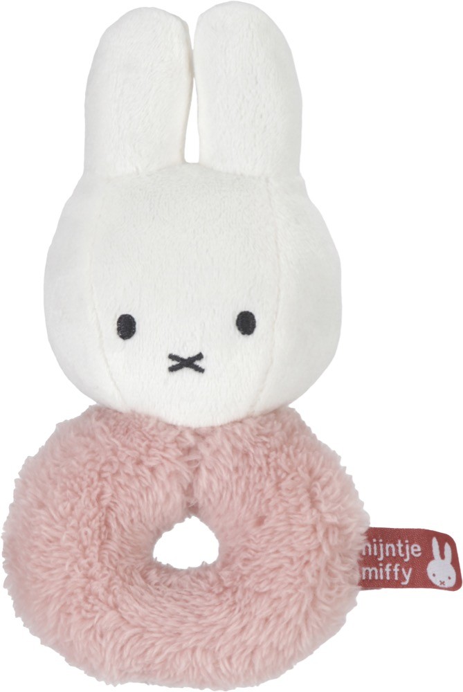 Miffy Fluffy Ring Rattle Pink | Rattles | Baby Bunting AU