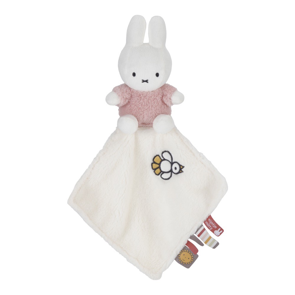 Miffy Fluffy Cuddle Cloth Pink | Soft Plush Toys | Baby Bunting AU