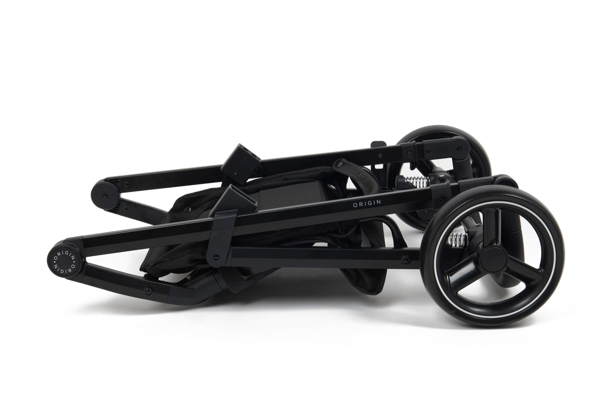 4Baby Origin Stroller Jet Black | 4 Wheel Prams | Baby Bunting AU