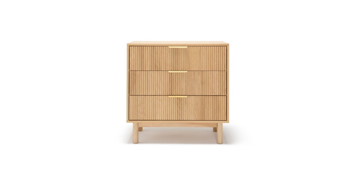 BabyRest Apollo Fluted Drawer Chest Ash | Baby Bunting NZ