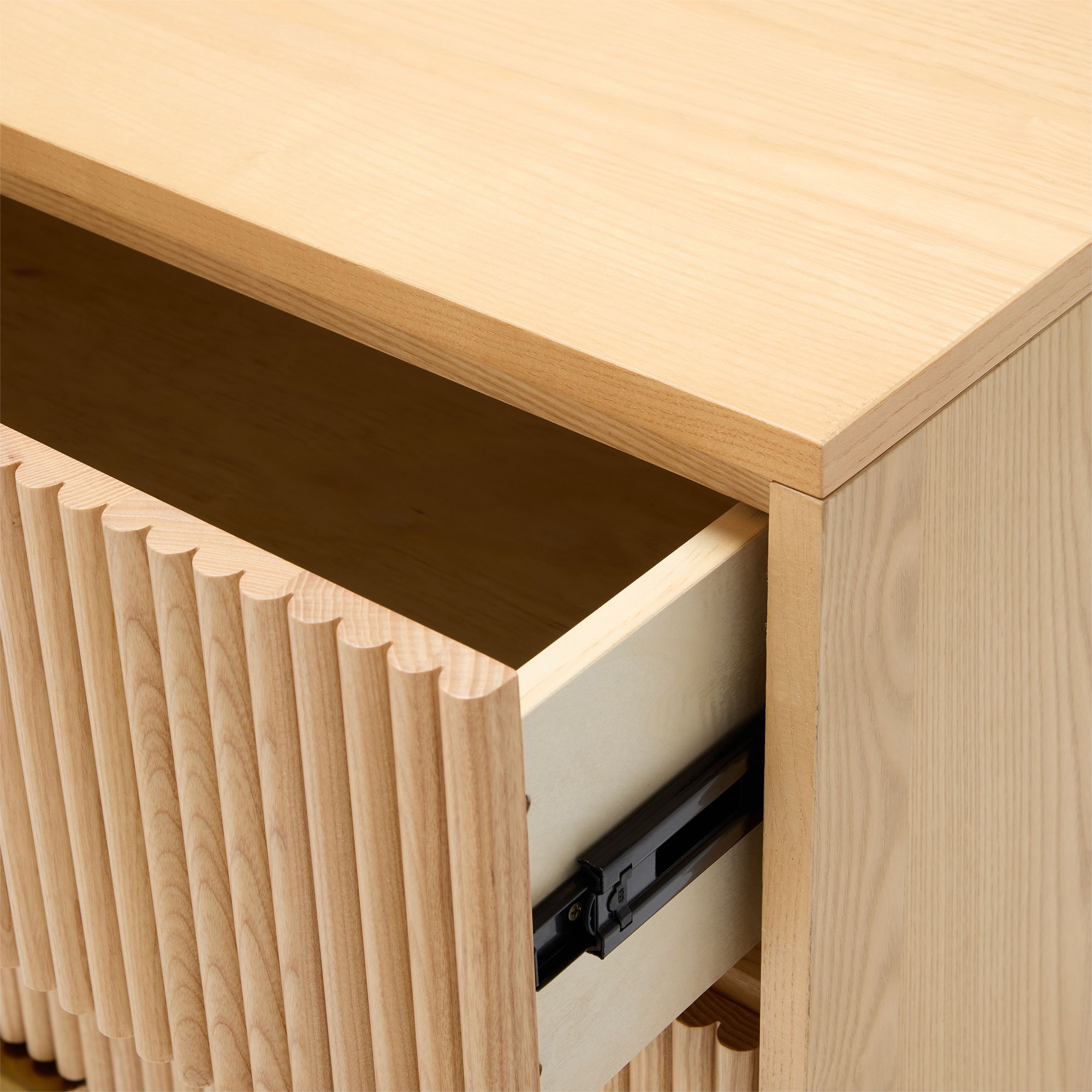 Babyrest Apollo Fluted Drawer Chest Ash | Drawers | Baby Bunting AU