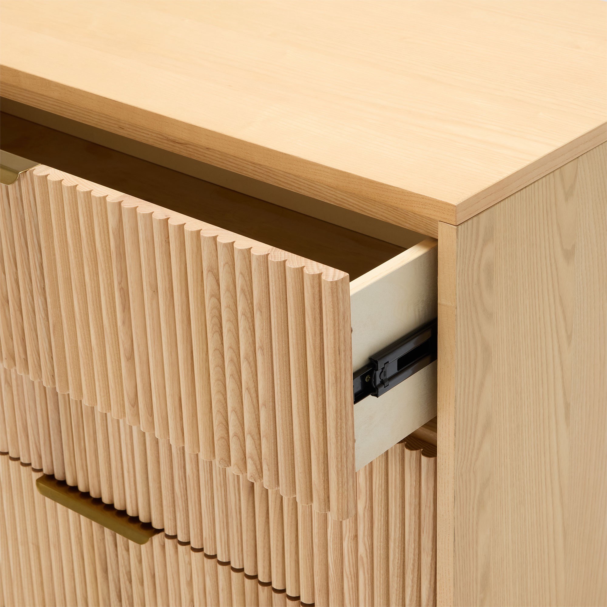 Babyrest Apollo Fluted Drawer Chest Ash | Drawers | Baby Bunting AU