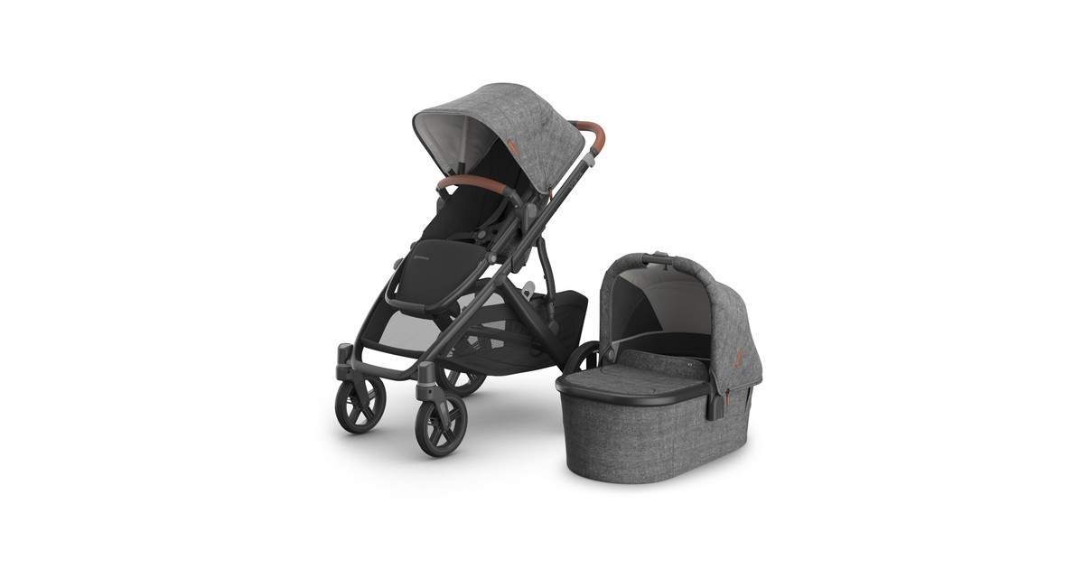 Uppababy Vista V3 With Bassinet Charcoal Melange Greyson | Baby Bunting NZ