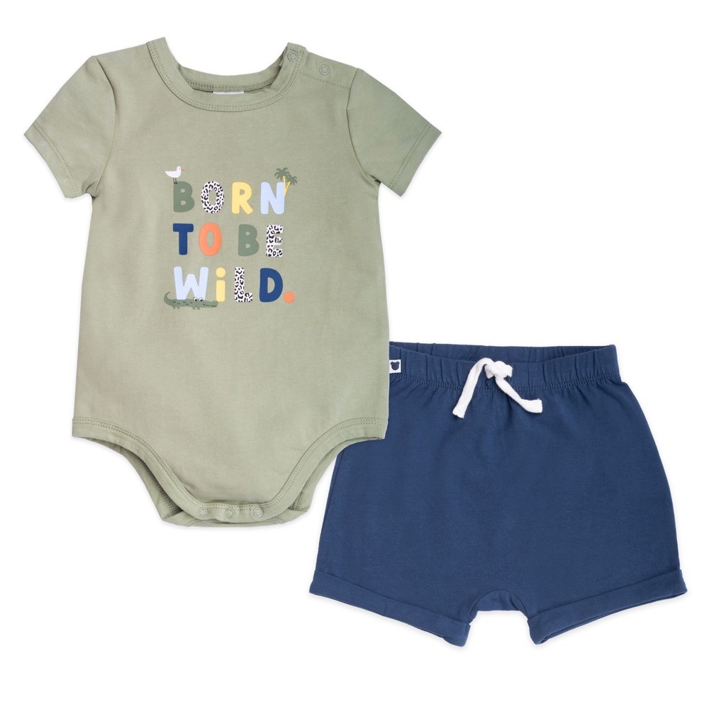 4Baby 2 Piece Set Bodysuit And Shorts Short Sleeve B2B Wild | Baby ...