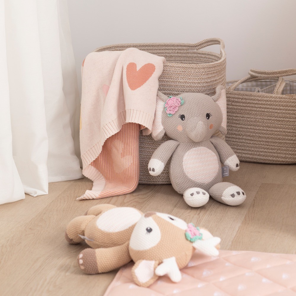 Living Textiles Nappy Caddy With Lining Natural | Storage | Baby Bunting AU