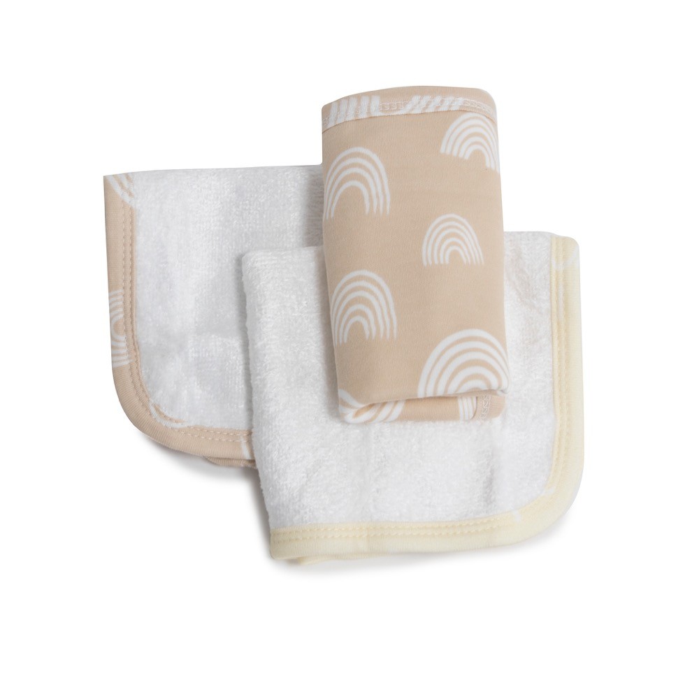 Bubba Blue 3 Pack Wash Cloths Nordic Vanilla/Latte | Face Washers ...