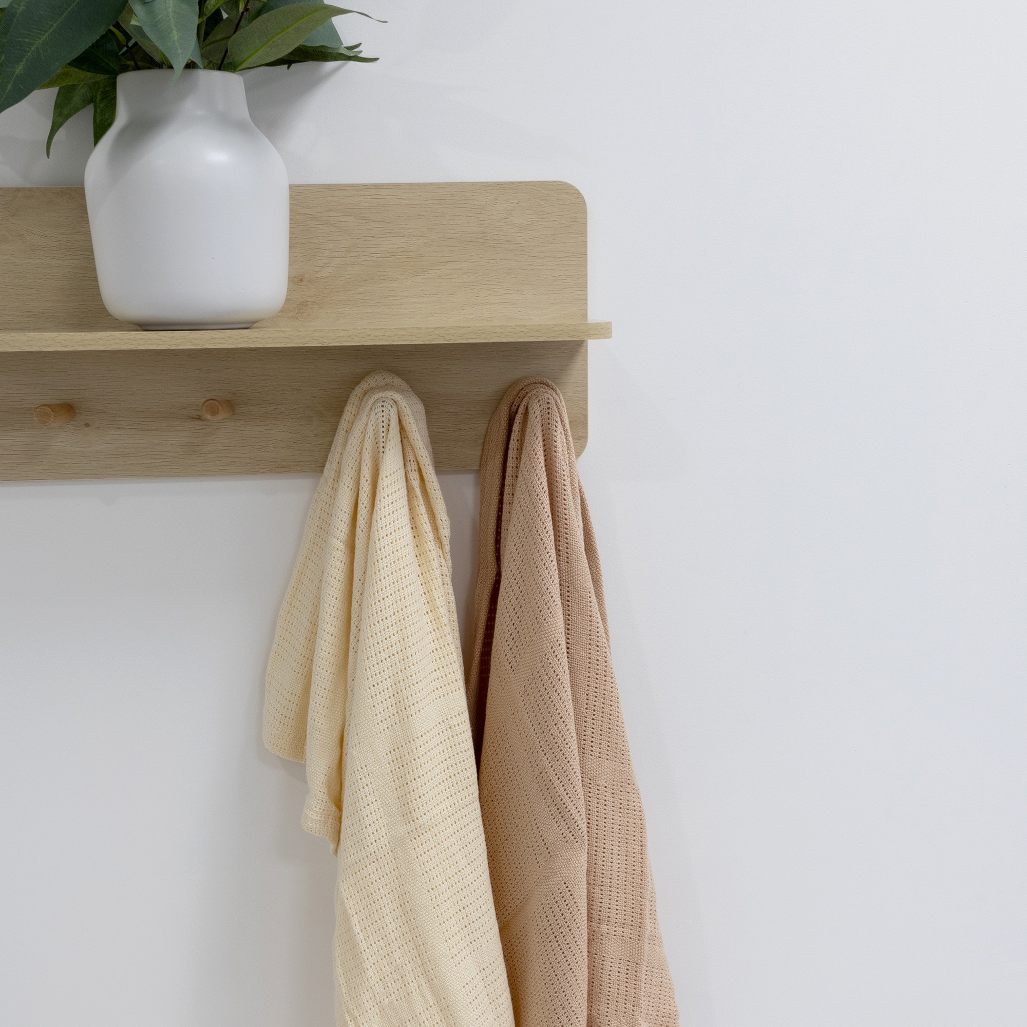 Bubba Blue 2 Pack Blanket Nordic Vanilla/Latte | Cot | Baby Bunting AU