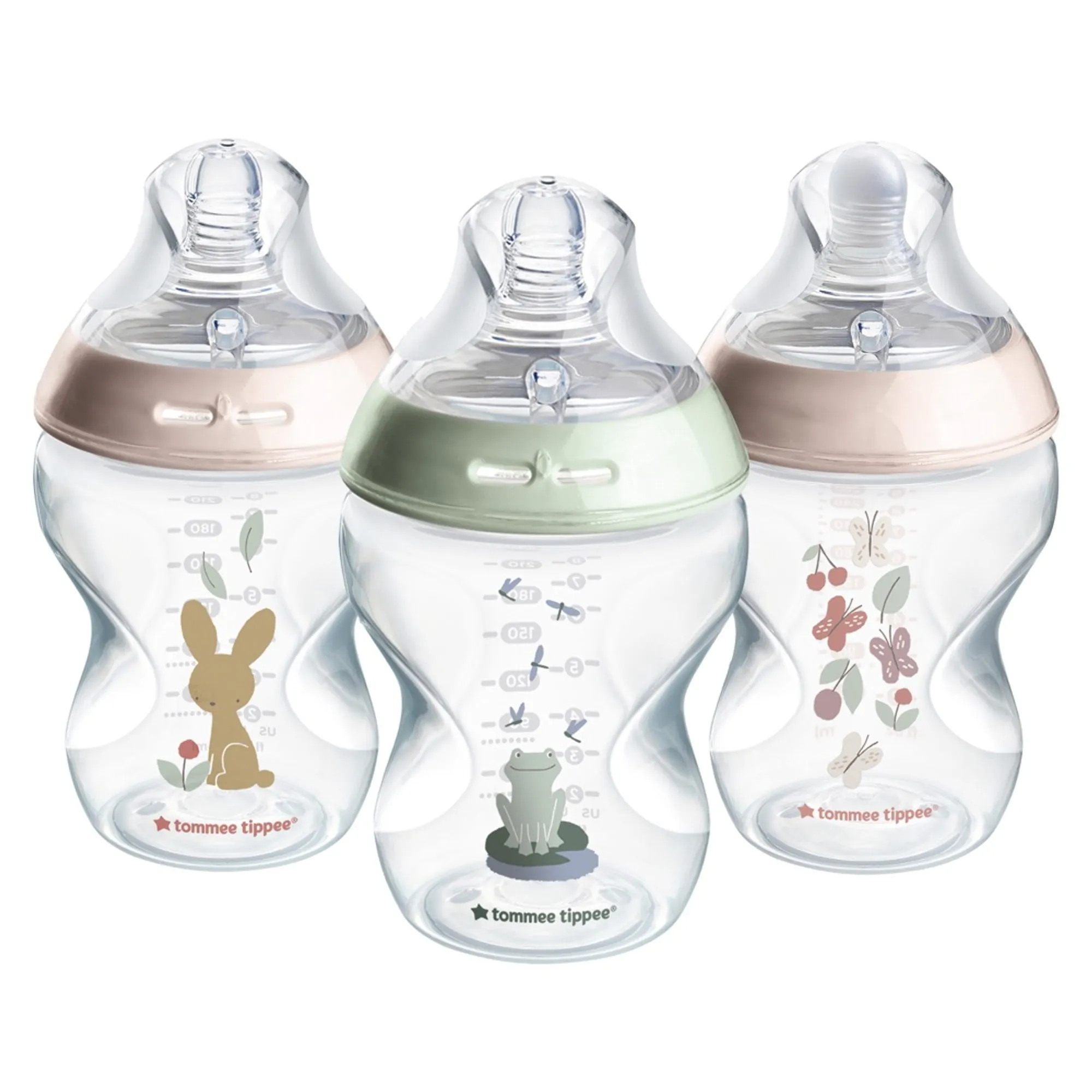 Tommee Tippee Natural Start Anti-Colic Bottle With Slow Flow Teats 260Ml 0M+ - 3Pack Girl | Baby ...