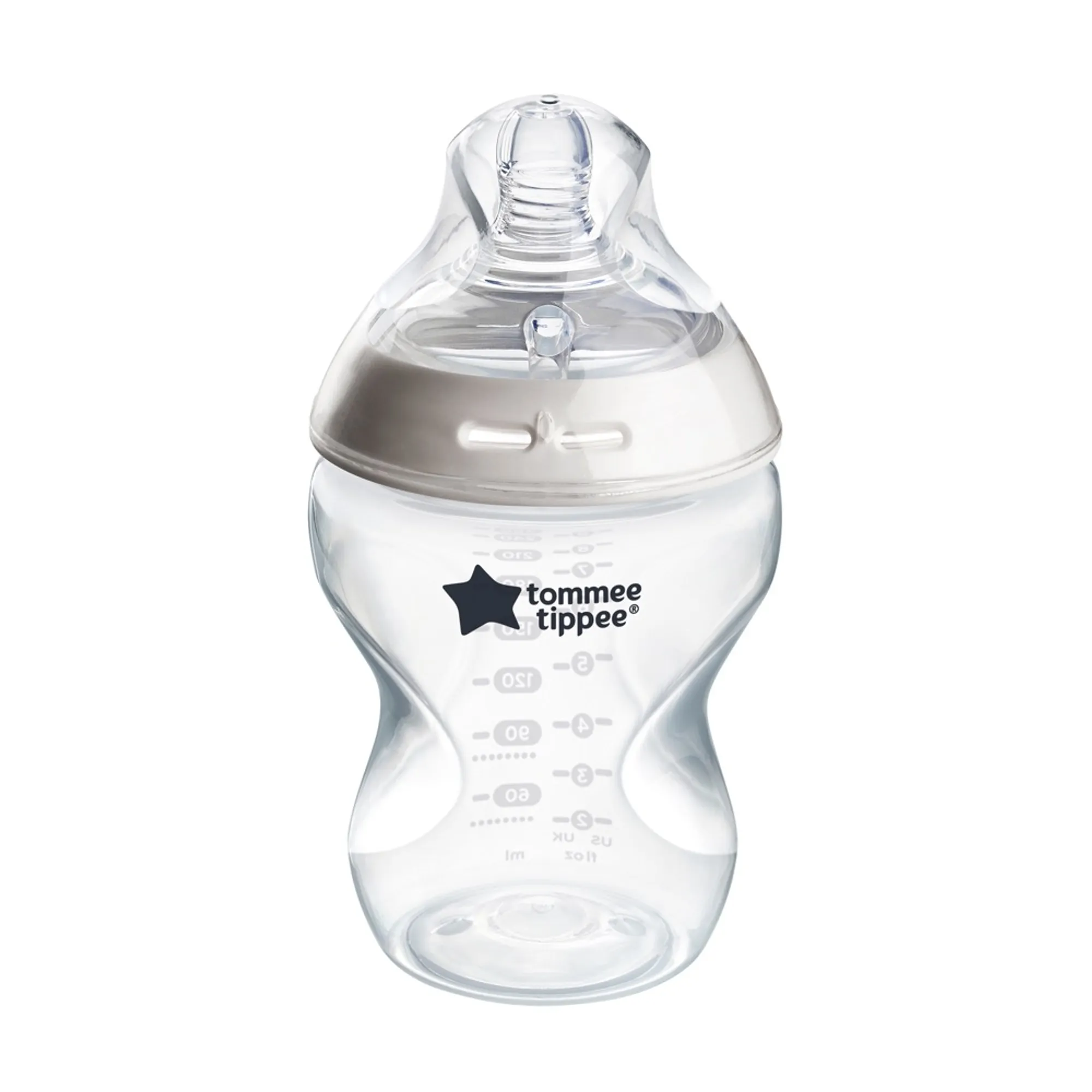 Tommee Tippee Natural Start Anti-Colic Bottle With Slow Flow Teat 260Ml 0M+ White | Baby Bunting AU
