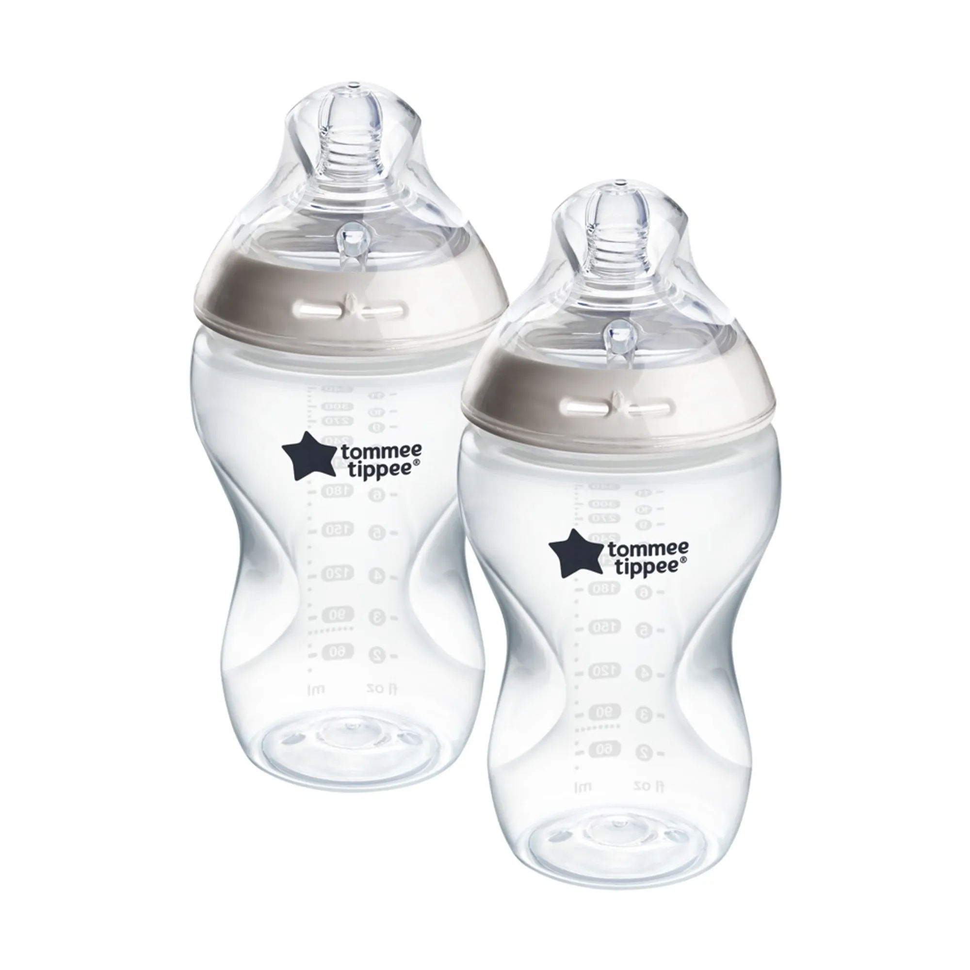 Tommee Tippee Natural Start Anti-Colic Bottle With Medium Flow Teats 340Ml 0M+ 2 Pack White ...