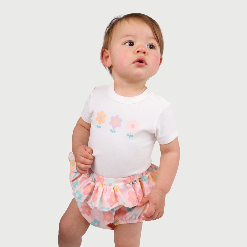 4Baby 2 Piece Set Bodysuit And Shorts Flower Party | Baby Clothes Sets ...