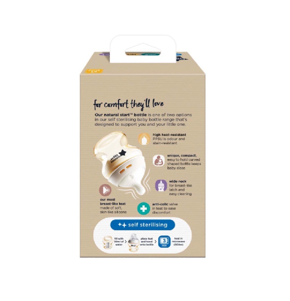 Tommee Tippee Natural Start PPSU Anti-Colic Bottle With Slow Flow Teat ...