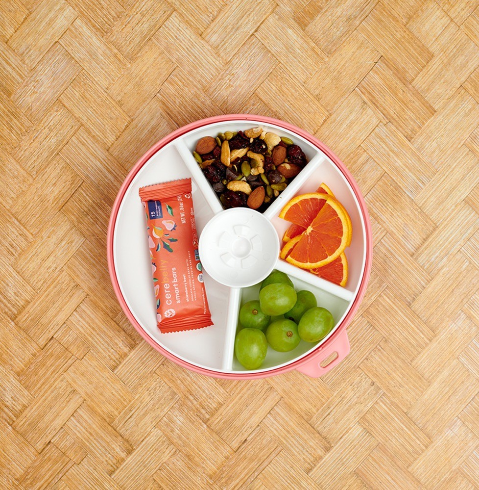 GOBE Snack Spinner Container Large Coral Pink | Food Storage and ...