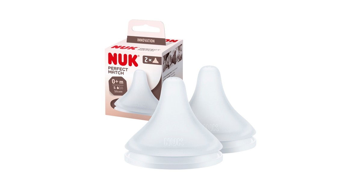 Nuk Perfect Match Silicone Teat 2 Pack Size 0 Months + | Baby Bunting NZ