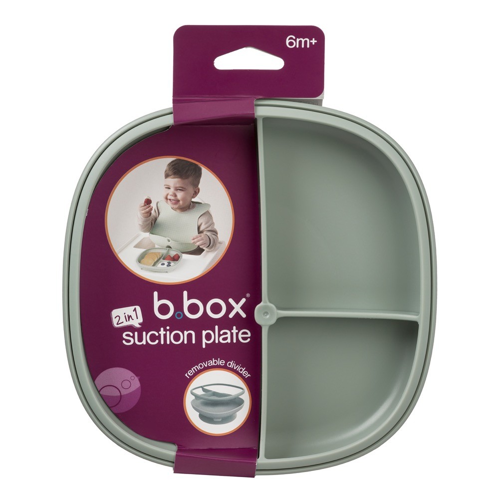 Bbox 2In1 Divider Suction Plate Sage | Baby Plates and Bowls | Baby ...
