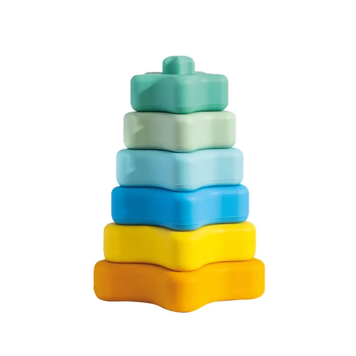 Playground Silicone Stacking Tower Star Sorbet | Baby Bunting AU