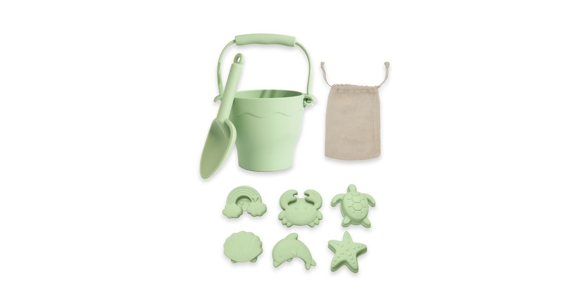 Playground Silicone 8Pc Bucket Set Light Sage | Baby Bunting AU