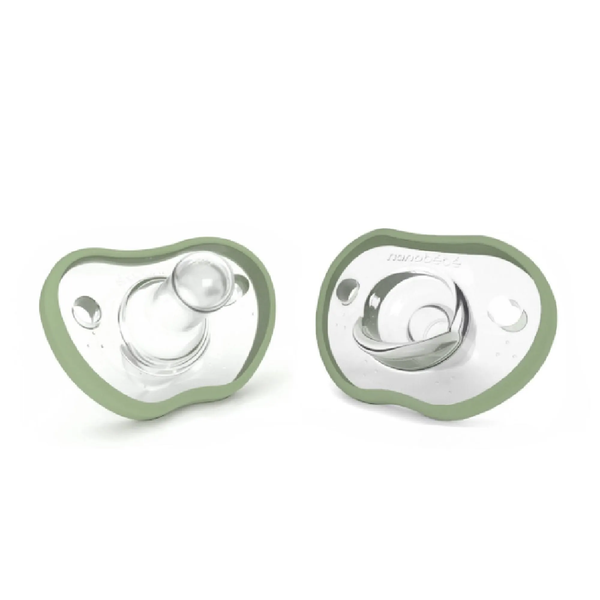 Nanobebe Flexy Pacifier 0-3M 2Pk Sage | Baby Bunting AU
