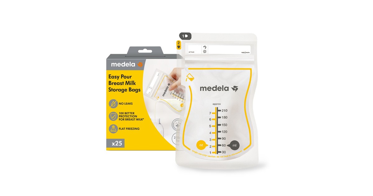 Medela Easy Pour Breast Milk Storage Bags 25 Pack | Baby Bunting NZ