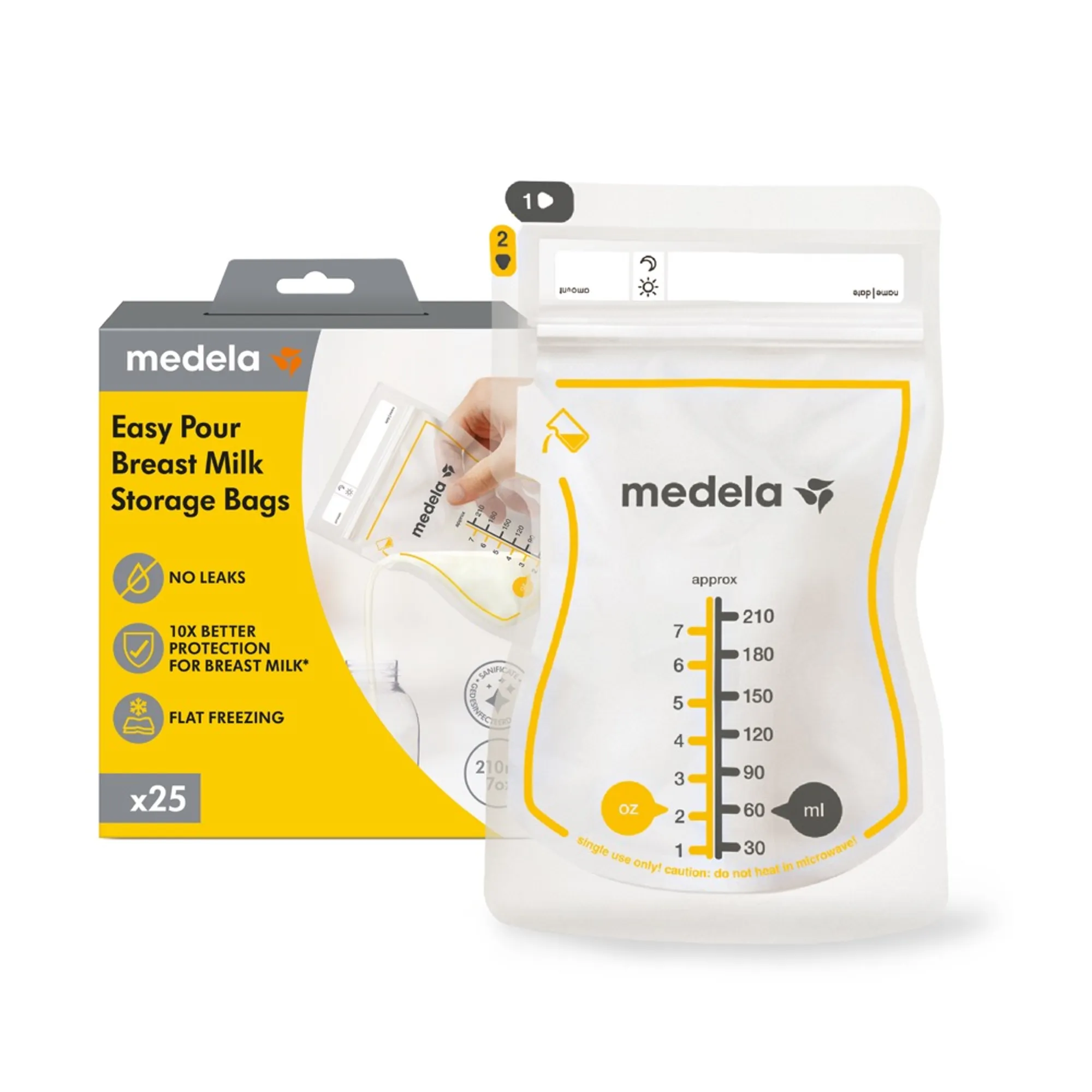 Medela Easy Pour Breast Milk Storage Bags 25 Pack | Baby Bunting AU