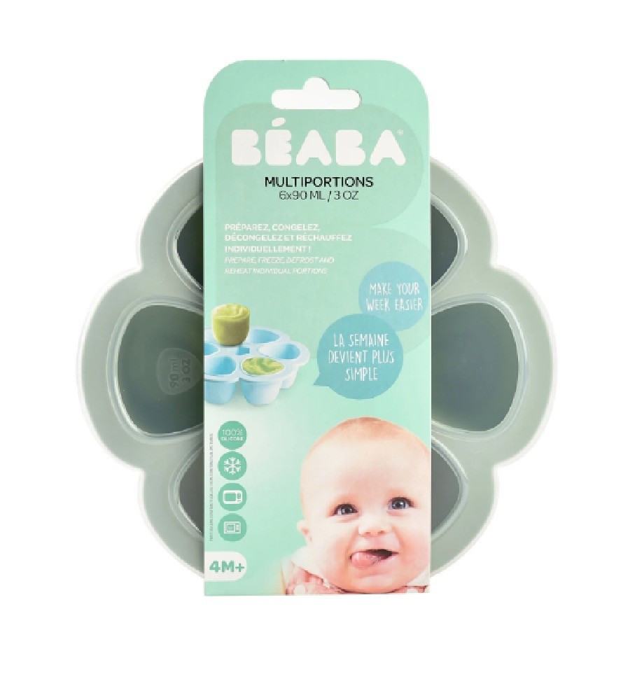 Beaba Silicone Freezer Tray 6 X 150ML Sage Green | Food Storage and ...