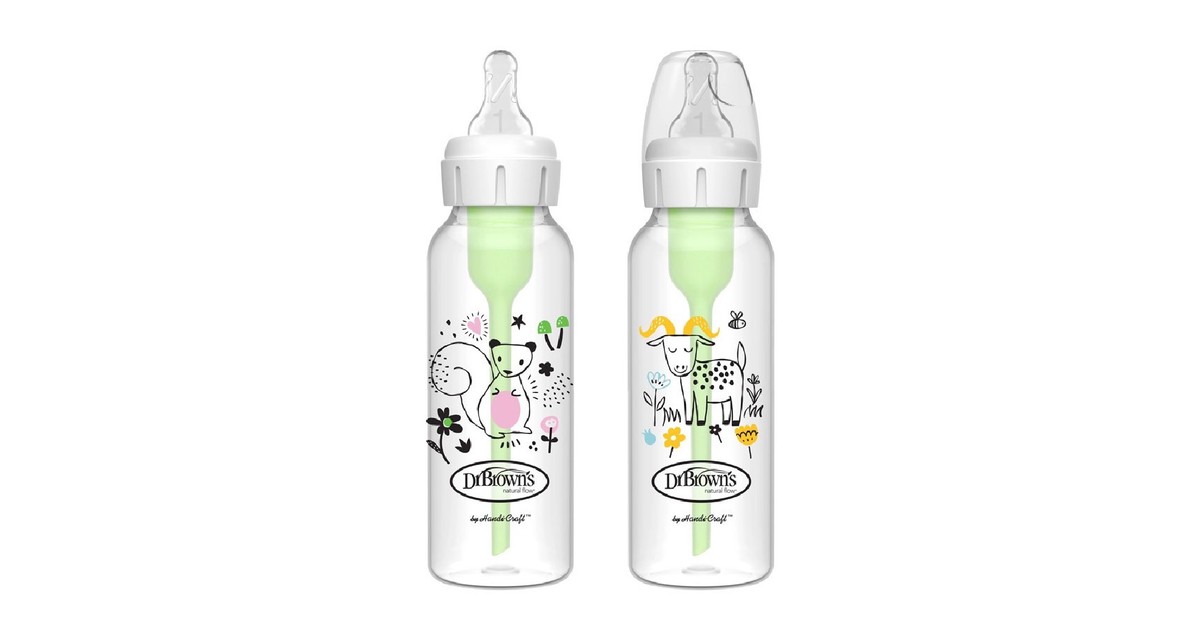 Dr Browns Options+ 250Ml Narrow Neck Bottles Squirrel/Goat 2Pk | Baby ...