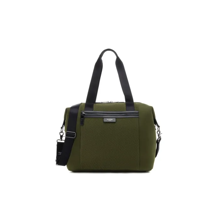 Storksak Stevie Nappy Bag Olive W. Silver | Baby Bunting NZ