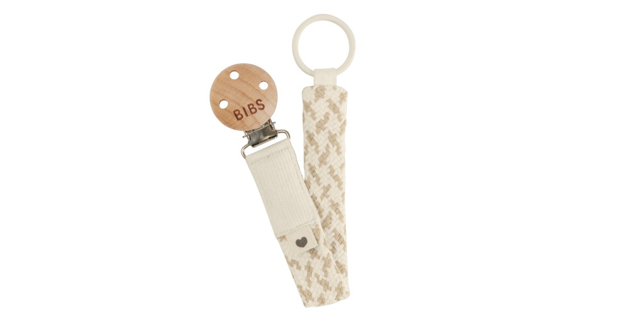 Bibs Pacifier Clip Ivory | Baby Bunting NZ