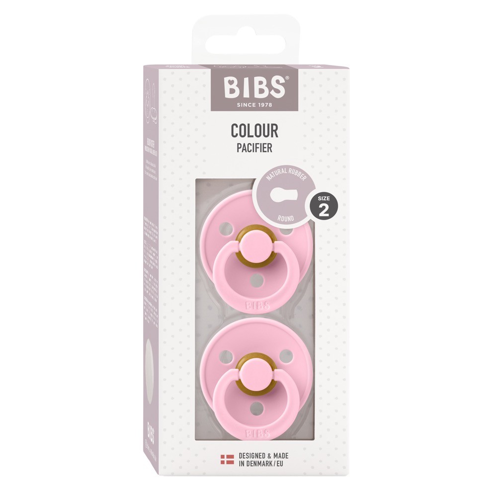 Bibs Pacifier Round Stage2 - Baby Pink | Dummies | Baby Bunting AU