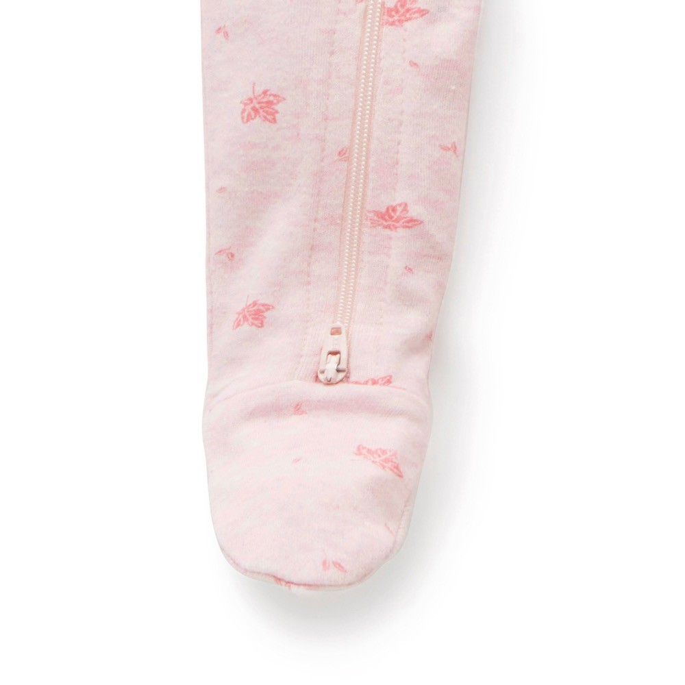 Purebaby Growsuit Zip Essential Blossom Pink | Baby Onesies | Baby ...