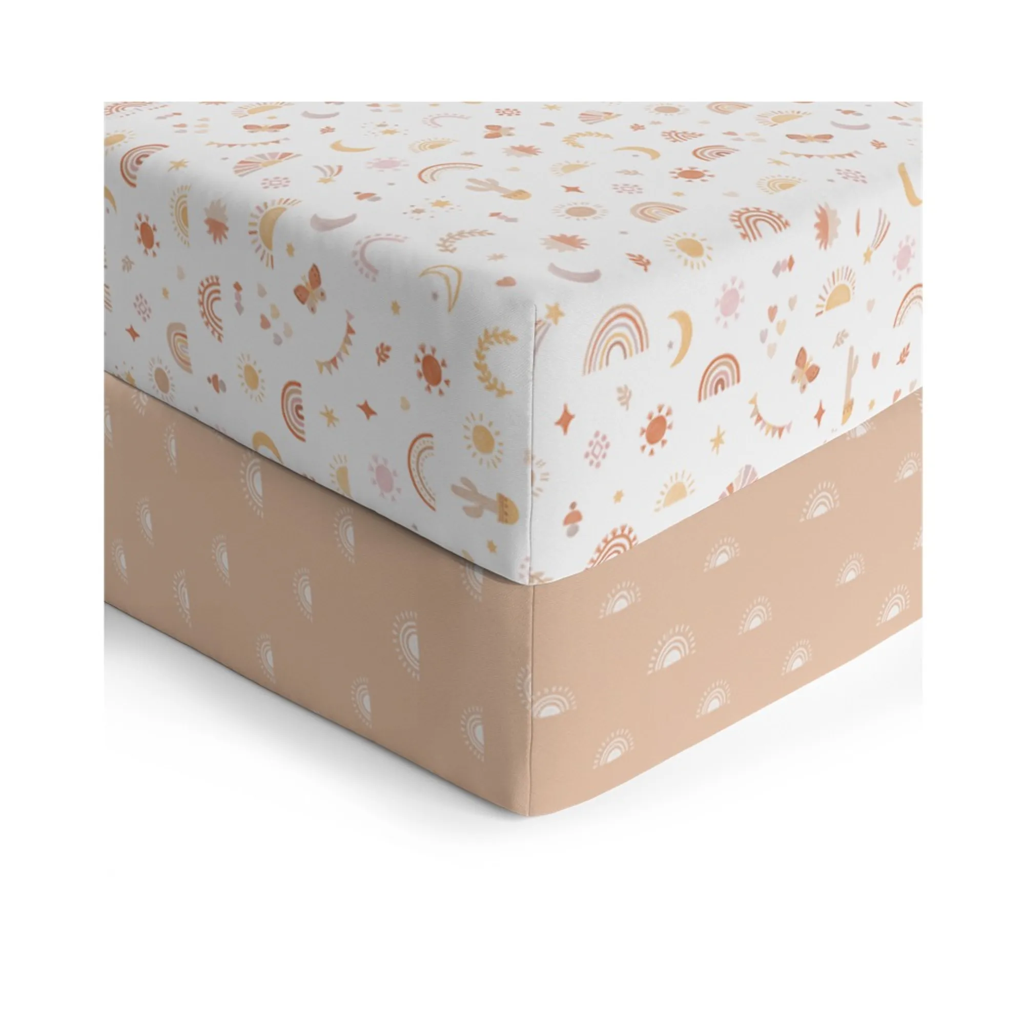 Living Textiles 2 Pack Fitted Sheet Cot Boho Bliss | Baby Bunting AU