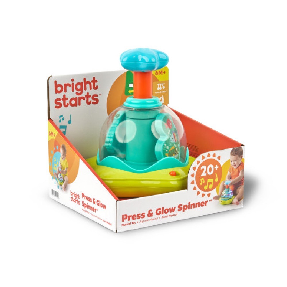 Bright Starts Press & Glow Spinner | Interactive Toys | Baby Bunting AU