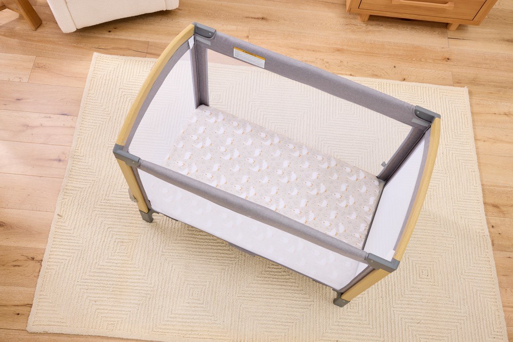 4Baby Fitted Sheet Portacot Percale Happy Goose Natural | Cradle | Baby ...