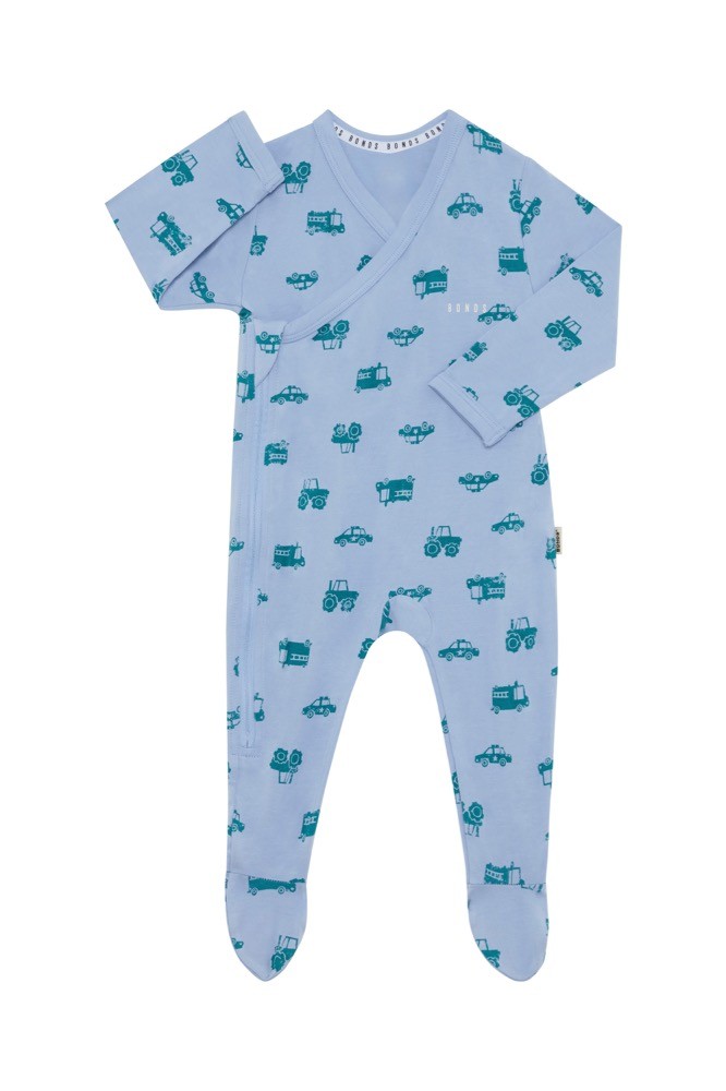Bonds Zip Suit Long Sleeve Vroom Vroom | Baby Onesies | Baby Bunting NZ