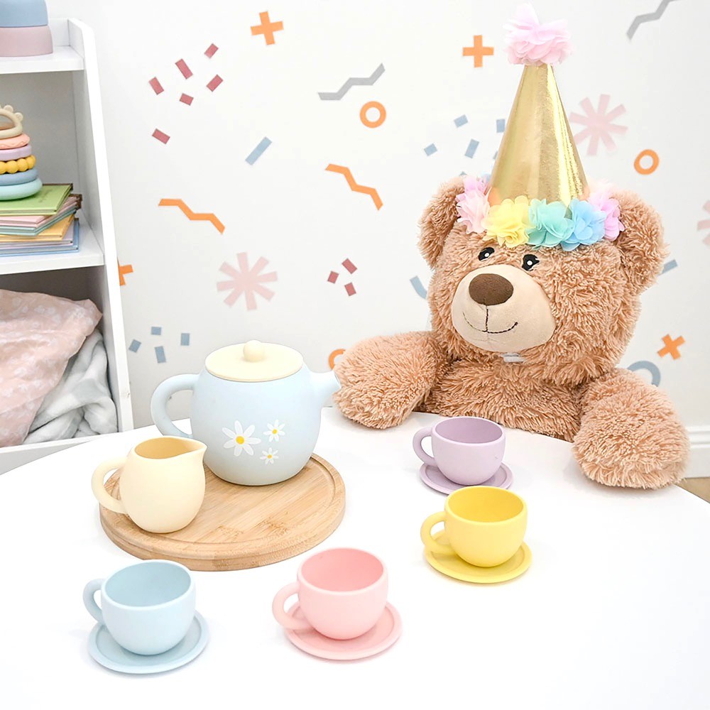 Little Rawr Silicone My First Tea Set Multi | Cooking | Baby Bunting AU
